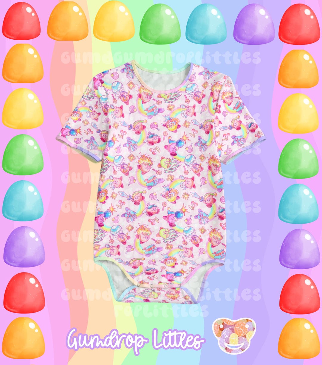 ABDL Pink Space Game Onesie - Etsy