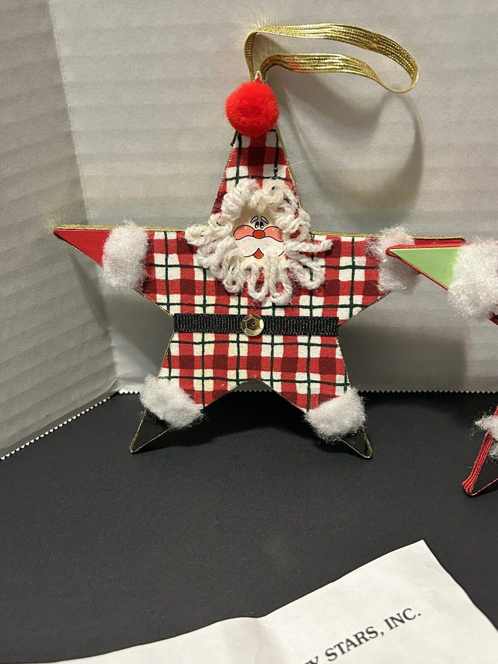 Vintage Lot of 5 Gish Homemade Christmas Santa Star Ornaments - Etsy