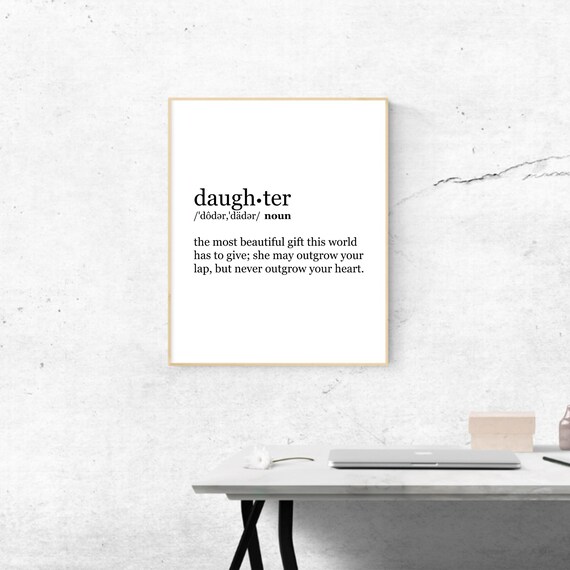 Daughter Definition Digital Download SVG PDF JPG Png | Etsy