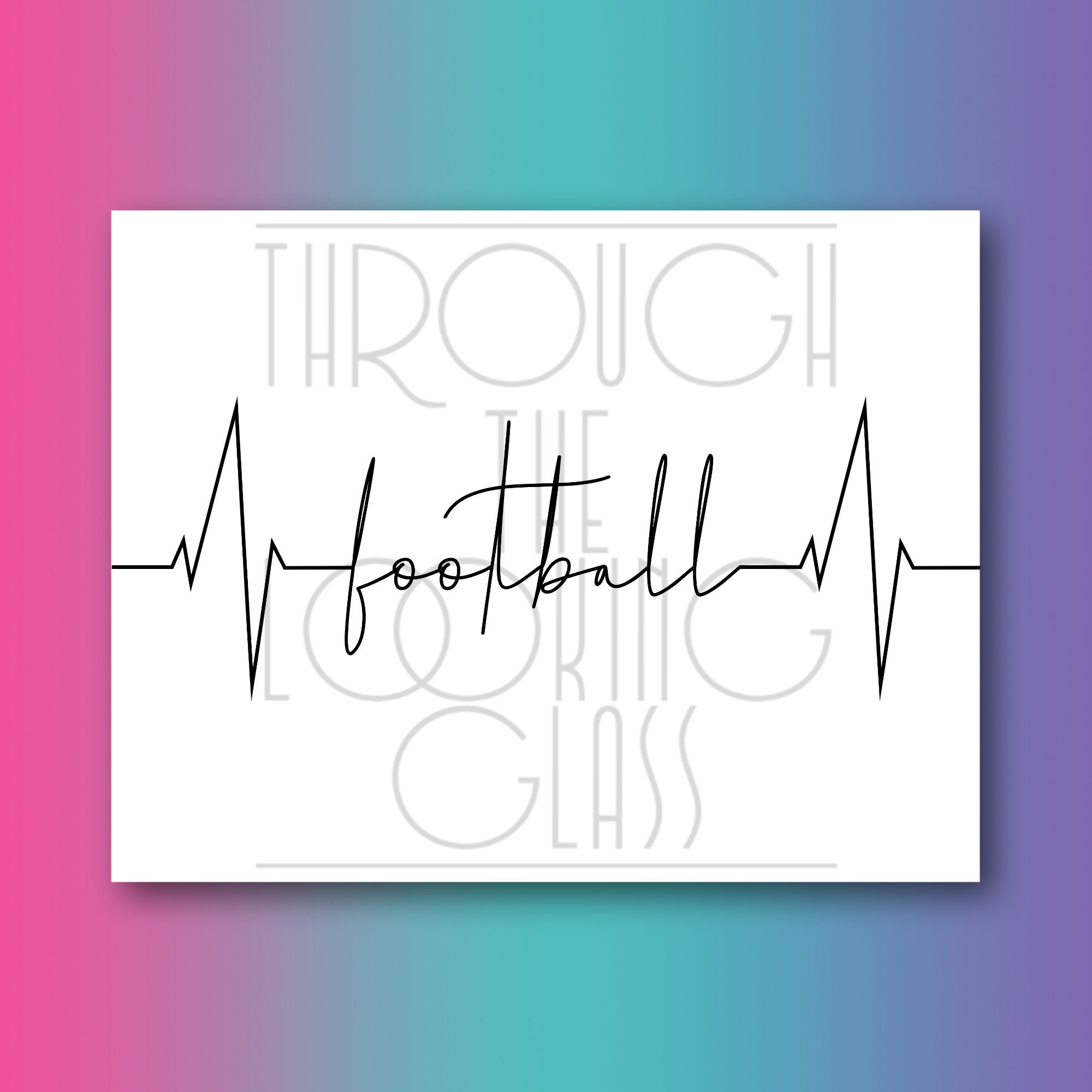 Football Heartbeat Digital Download SVG PDF JPG - Etsy