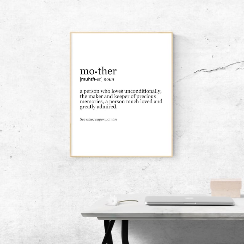 Mother Definition Digital Download SVG PDF JPG Png Printable Art ...