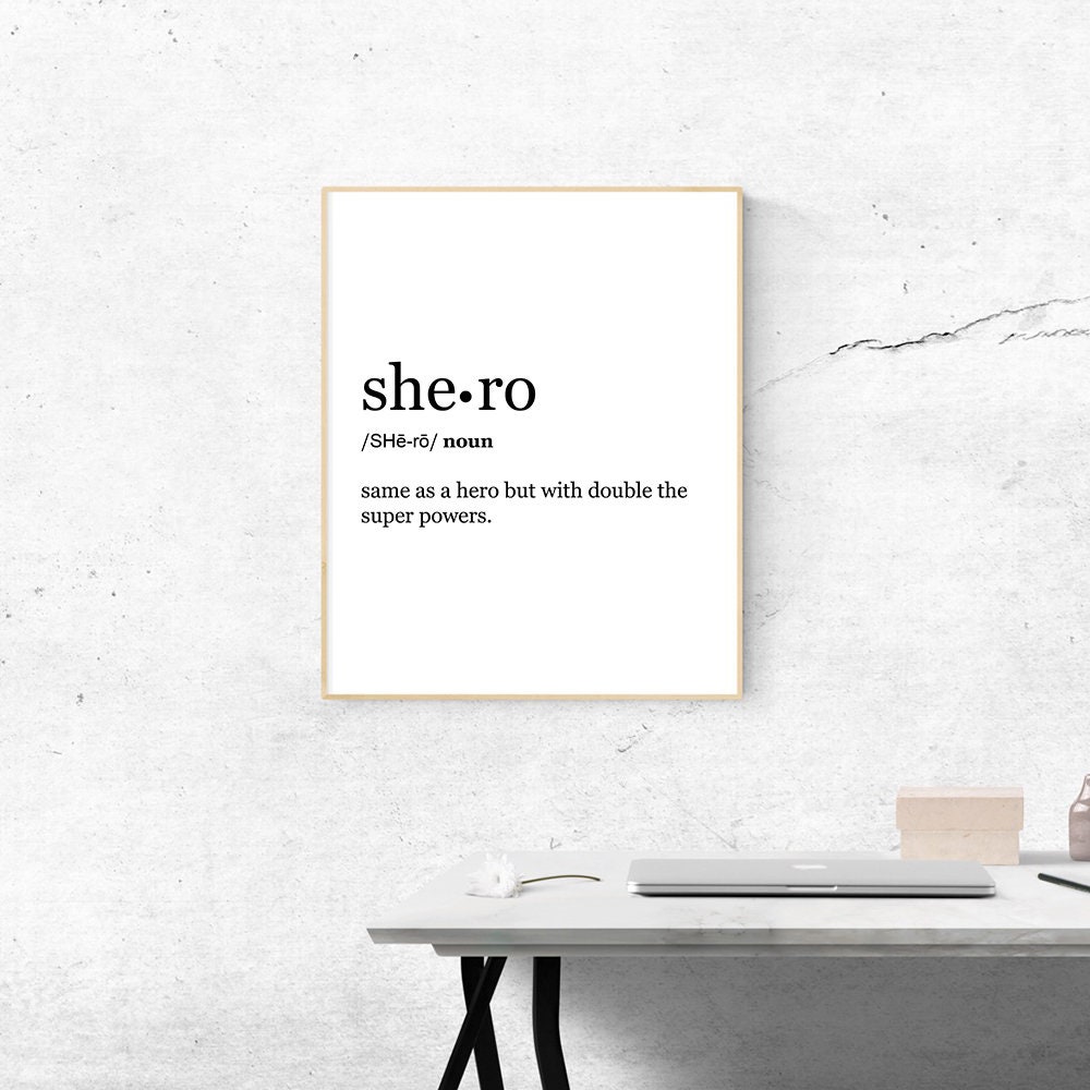 Shero Definition Digital Download SVG PDF JPG Motivational ...