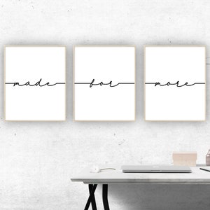 Made for More Digital Download JPG PNG Set of 3 Wall Art Quotes Rachel ...