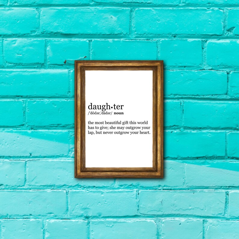 Daughter Definition | Digital Download | SVG | PDF | JPG | Png ...