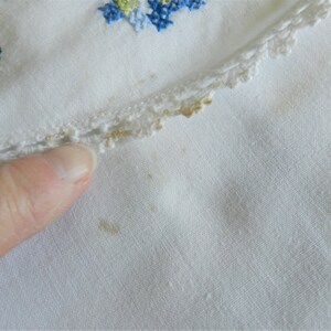 Blue Embroidered Envelope Sham Pillowcase Crochet Trim - Etsy