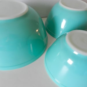 3 Pc Set Pyrex Turquoise Bowls, Turquoise Nesting Bowls, Retro - Etsy