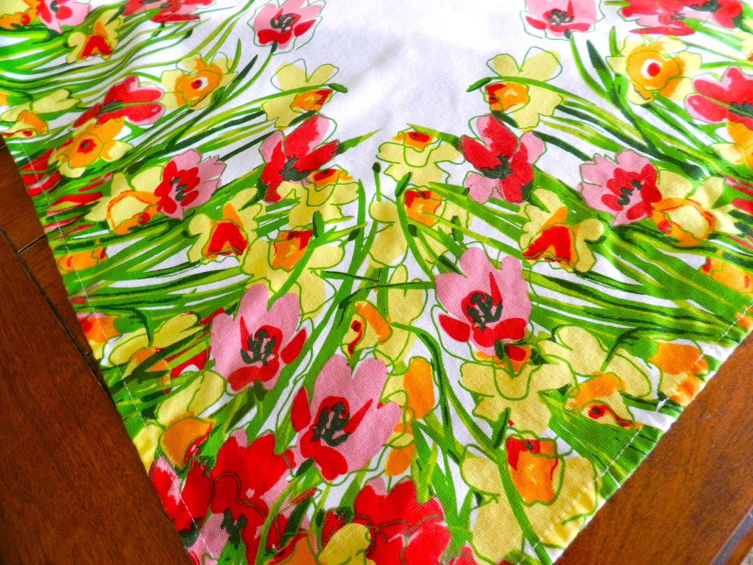 Vera Ladybug Tablecloth, Red, Yellow, MCM, - Etsy