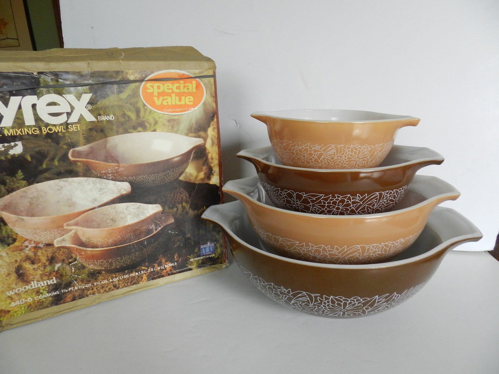 NOS Pyrex Woodland Set 1970s Pyrex Woodland Cinderella Bowl | Etsy