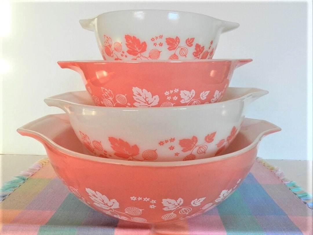 Pink Pyrex Bowl Set Gooseberry Pyrex Bowl Set Pink - Etsy