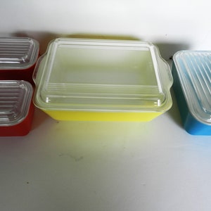 Pyrex Refrigerator Set, Primary Refrigerator Bowls, Pyrex Kitchen ...