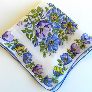 Purple Handkerchief, Yellow, Blue, Bridal Handkerchief - Etsy