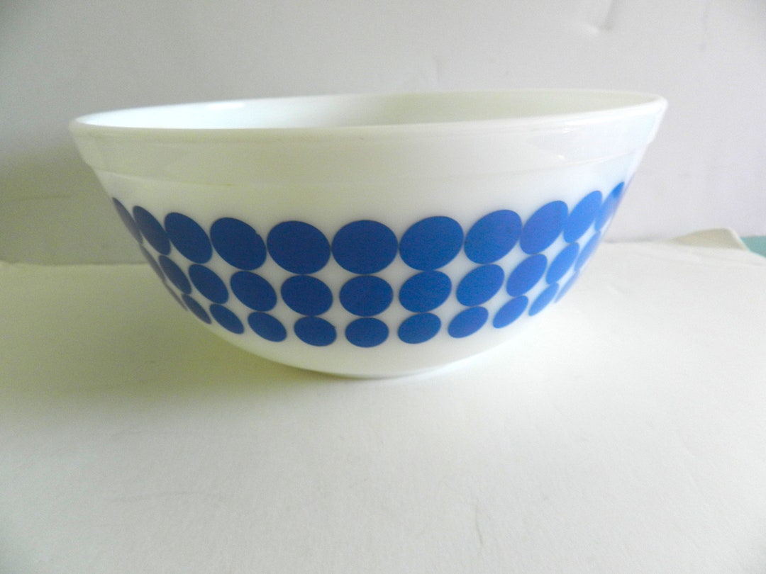 Blue Dot Bowl, Pyrex Blue Dot Bowl, Pyrex Dot, Bowl 403 - Etsy