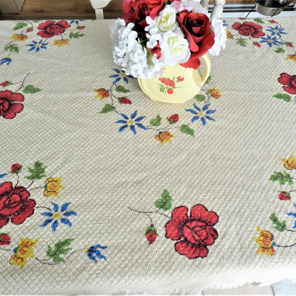 Painted Tablecloth - Etsy