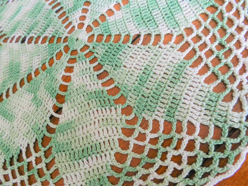 3 Green Doilies, Set of Doilies, Mint Green, Retro - Etsy