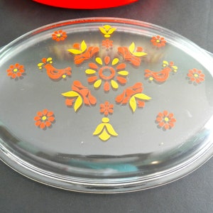 Pyrex Red Friendship Divided Dish, Divided Veggie Dish, Vegetables - Etsy