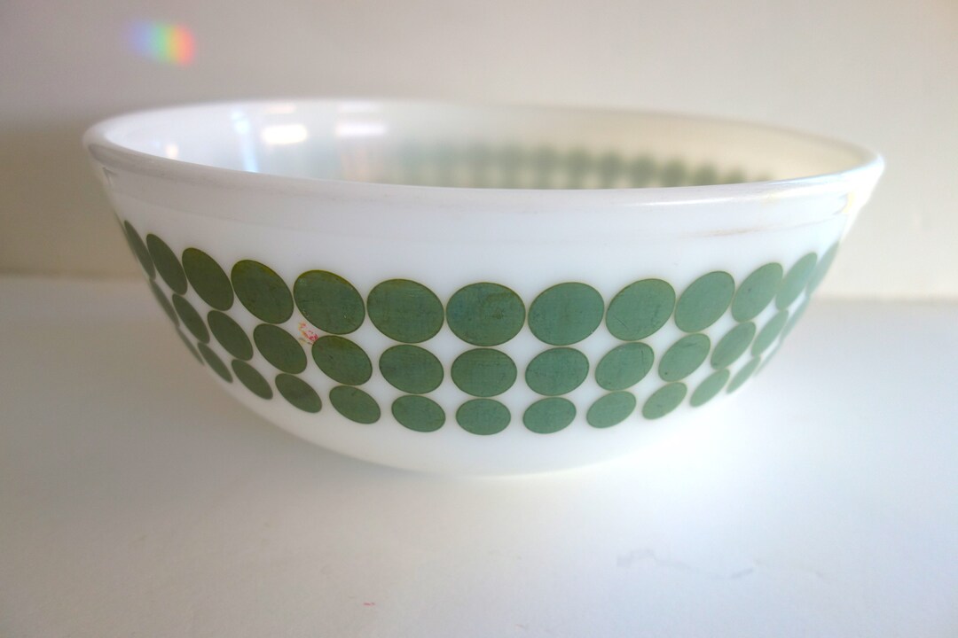 Green Dot Bowl, Pyrex Green Dot Bowl, Pyrex Dot, Bowl 404 - Etsy