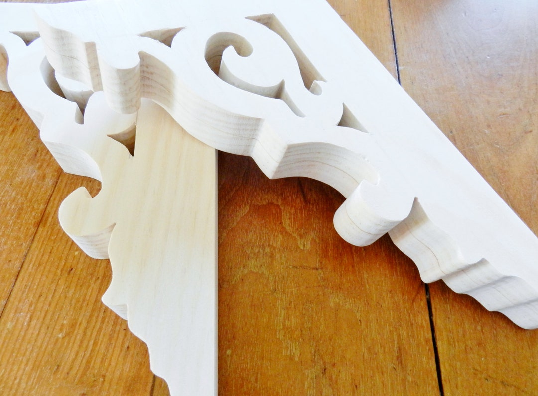 Handmade Wooden Brackets, Fretwork Brackets, Scroll Saw Brackets, Shelf ...