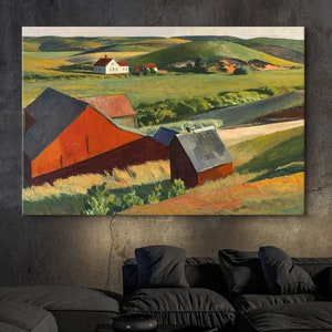 Cobbs Barns and Distant Houses by Edward Hopper Painting, Edward Hopper ...