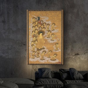 Amida Buddha Art: Welcoming Descent Canvas Print - Etsy