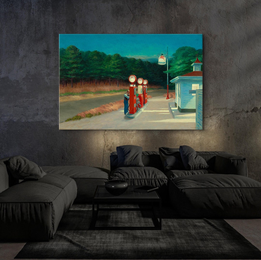 Edward Hopper Gas Station Canvas Print: Classical Art Reproduction ...