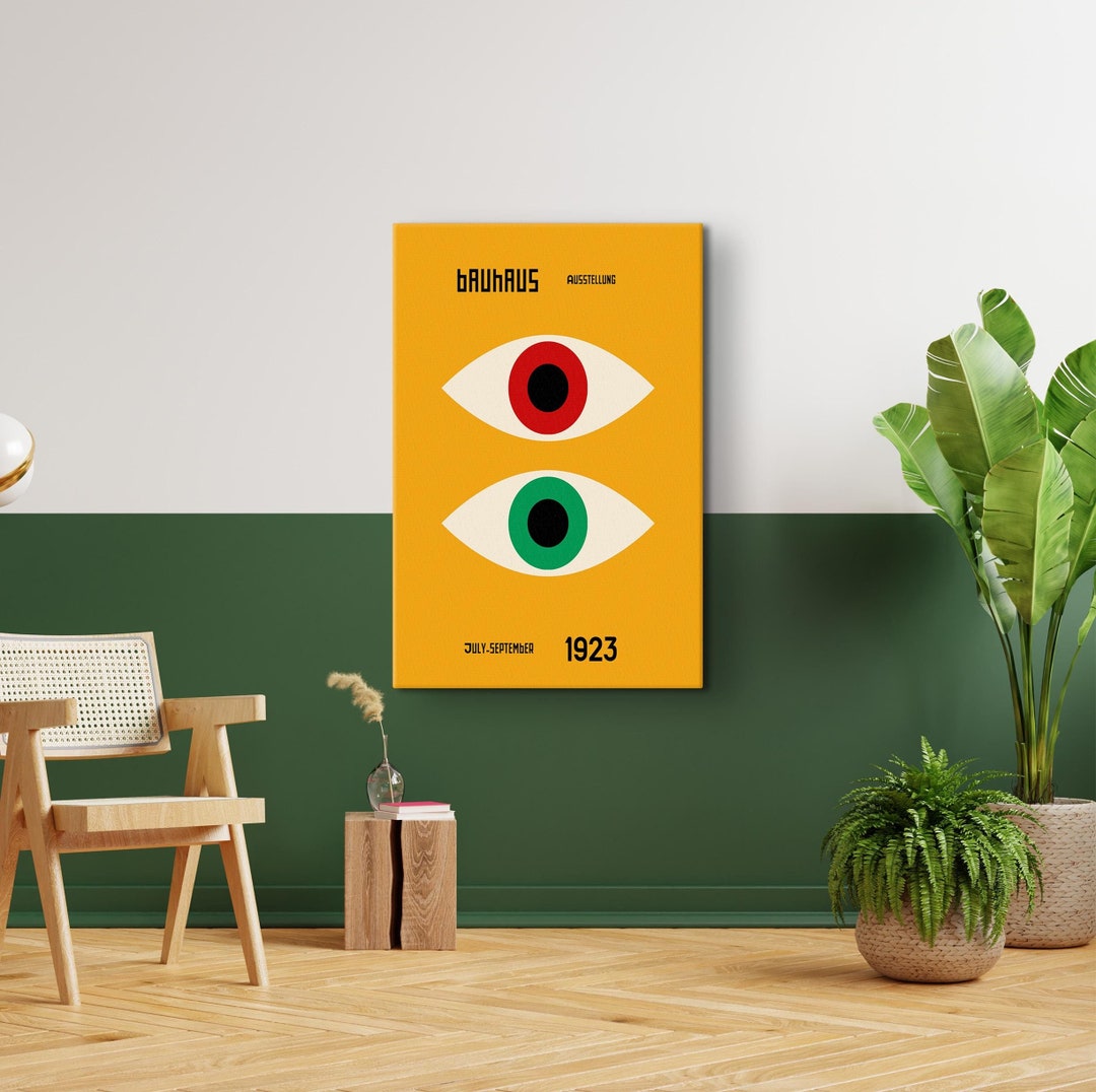 Bauhaus Eyes Art Print: Geometric Maximalist Exhibition Poster - Etsy