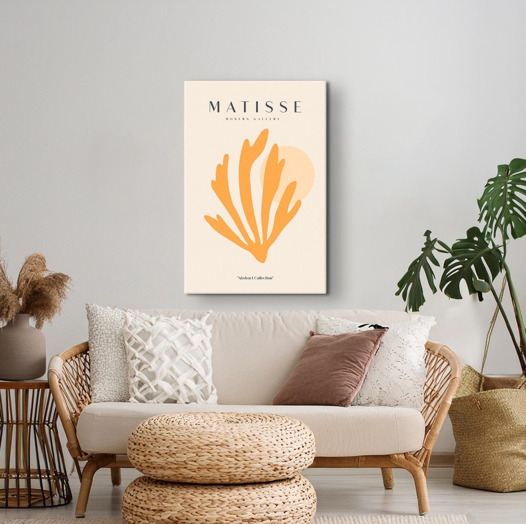 Matisse Print, Yellow Wavy Leaves Wall Art, Henri Matisse Poster ...