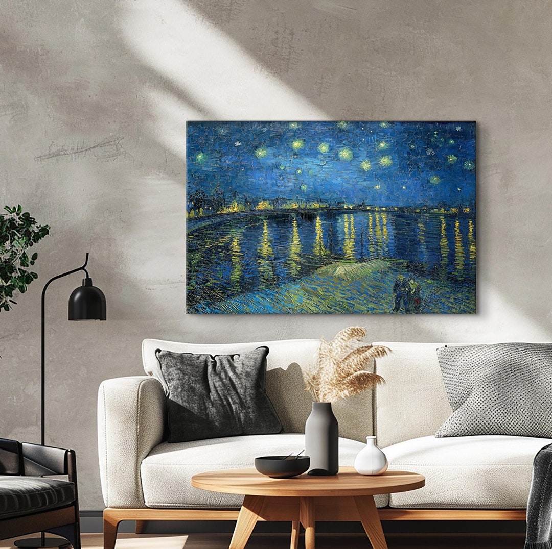Van Gogh Night Over Rhone Print: French River Art, Exhibition Poster - Etsy