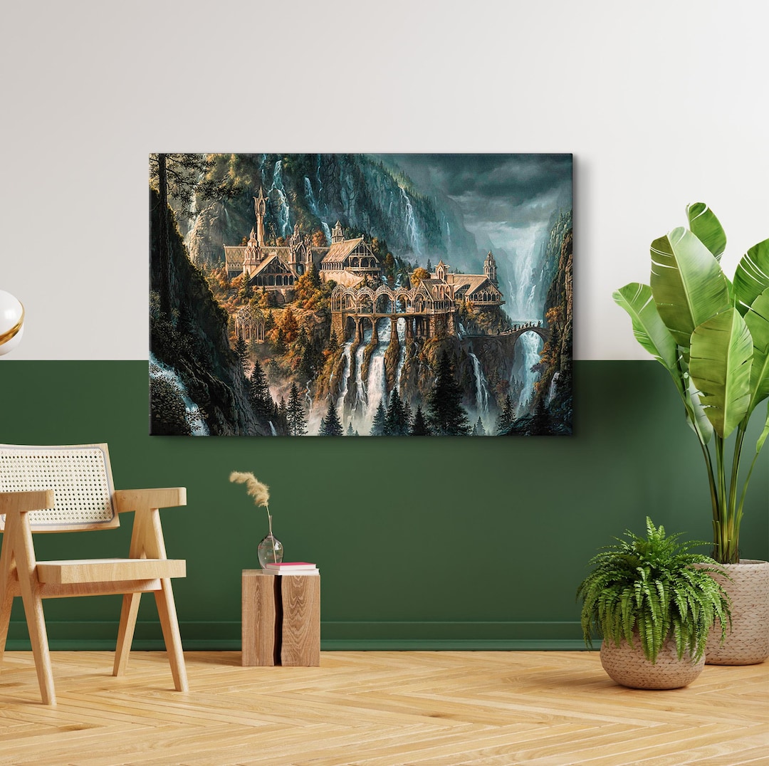 Rivendell Poster, the Lord of the Rings Art, Castle Print, Rivendell ...