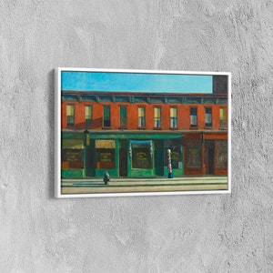 Early Sunday Morning by Edward Hopper Painting, Edward Hopper Canvas ...