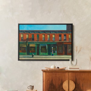 Early Sunday Morning by Edward Hopper Painting, Edward Hopper Canvas ...