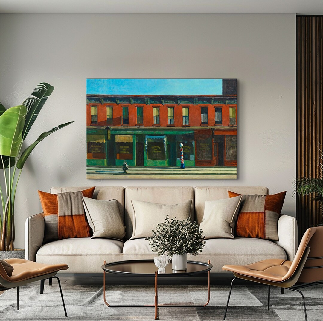 Early Sunday Morning by Edward Hopper Painting, Edward Hopper Canvas ...