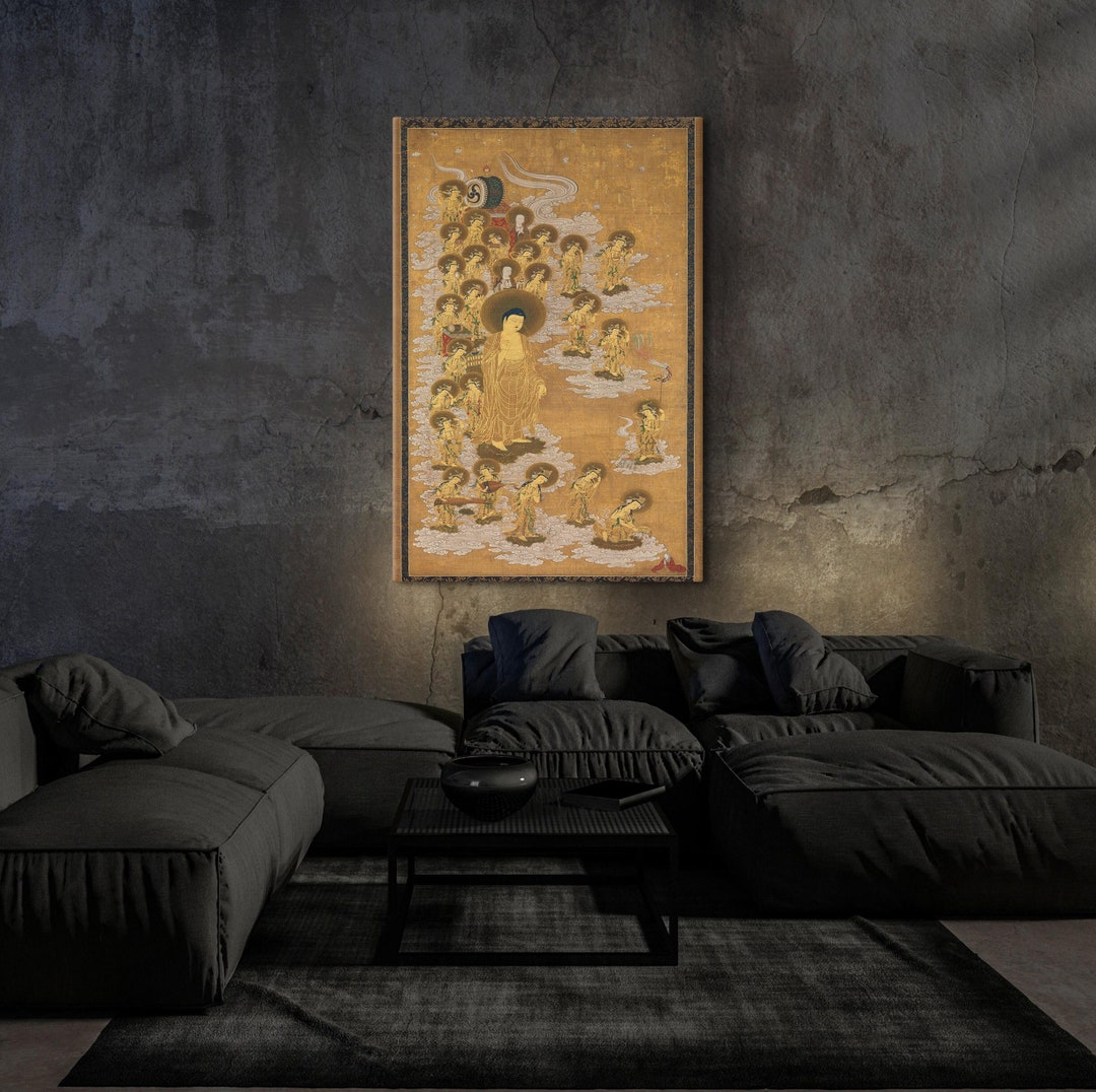 Amida Buddha Art: Welcoming Descent Canvas Print - Etsy