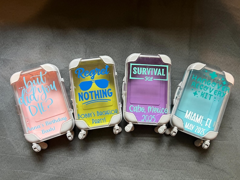 Hangover Recovery Kit | Mini Suitcases | Party Favor | Party Essentials ...