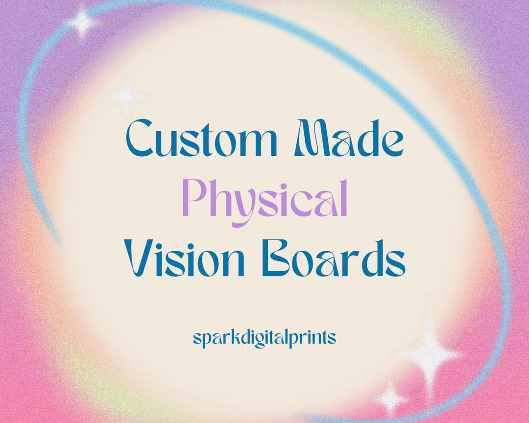 Custom Vision Board Poster: Personalized Dream & Goal Manifestation ...