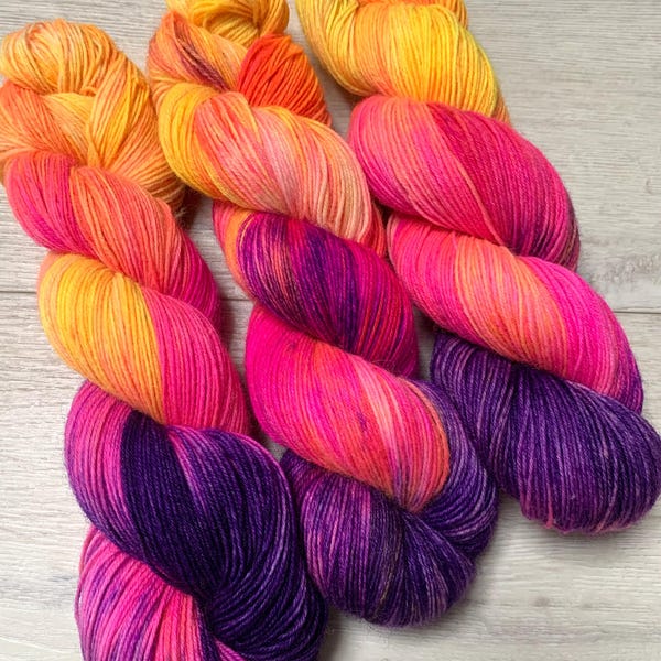 Rainbow Merino Sock Yarn - Etsy