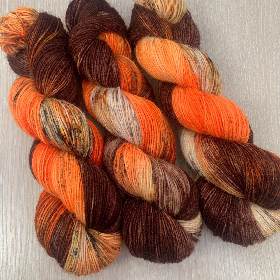 Colorful Aran Weight Yarn for Socks Hand-painted Halloween Yarn 100g ...