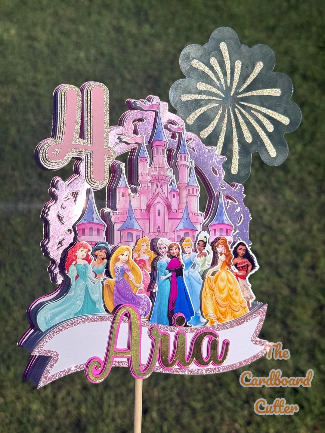 Extreme 3D Princess Firework Cake Topper: Elegant Birthday Party ...