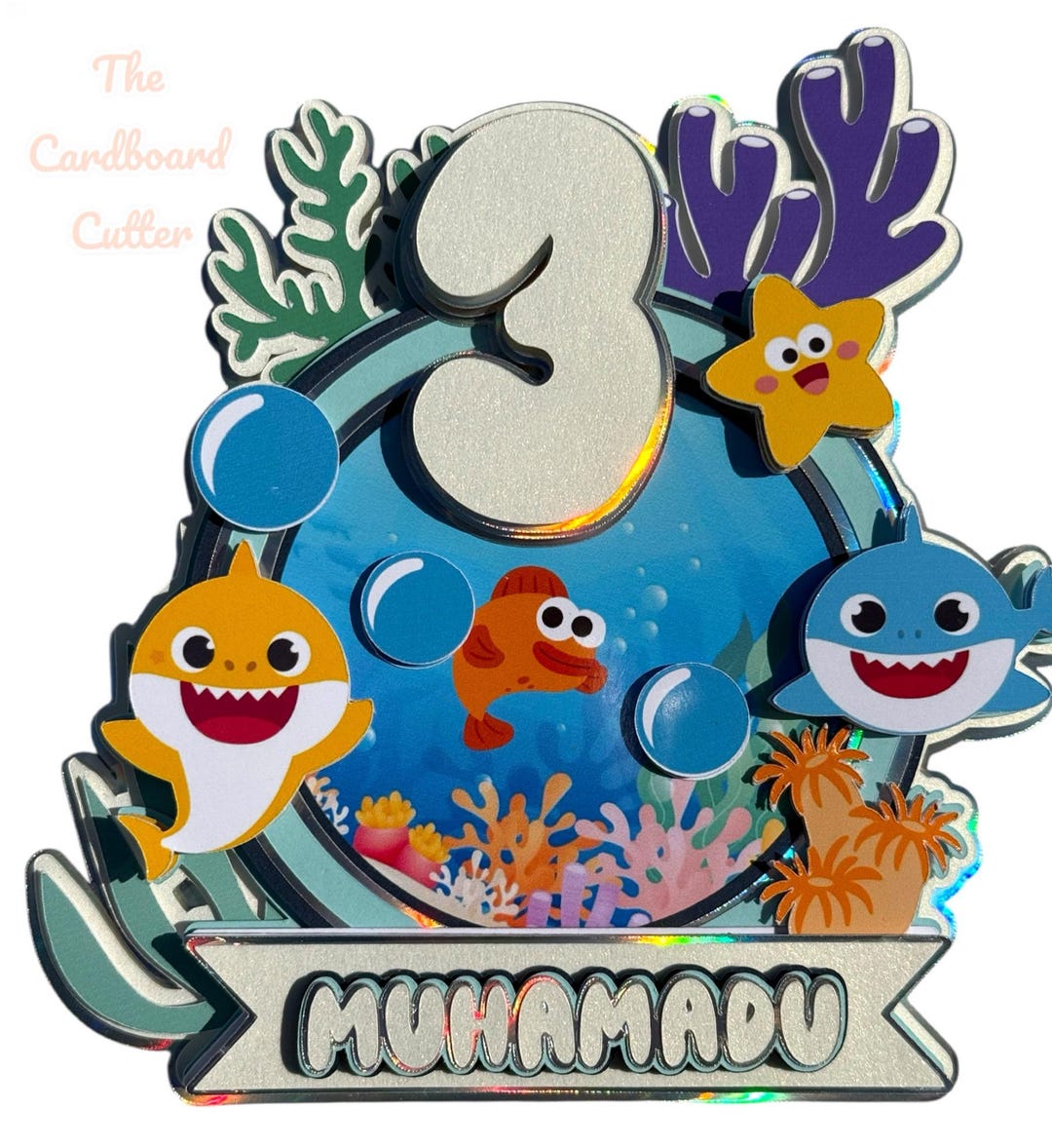 Baby Shark Do Doo Do Do Do Doo! Personalised Cake Toppers. Handmade ...