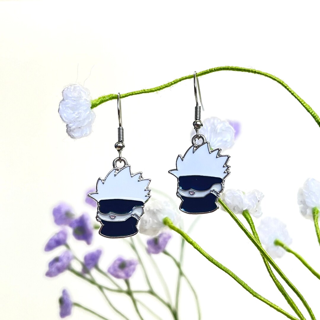 Chibi Gojo Anime Earrings - Etsy