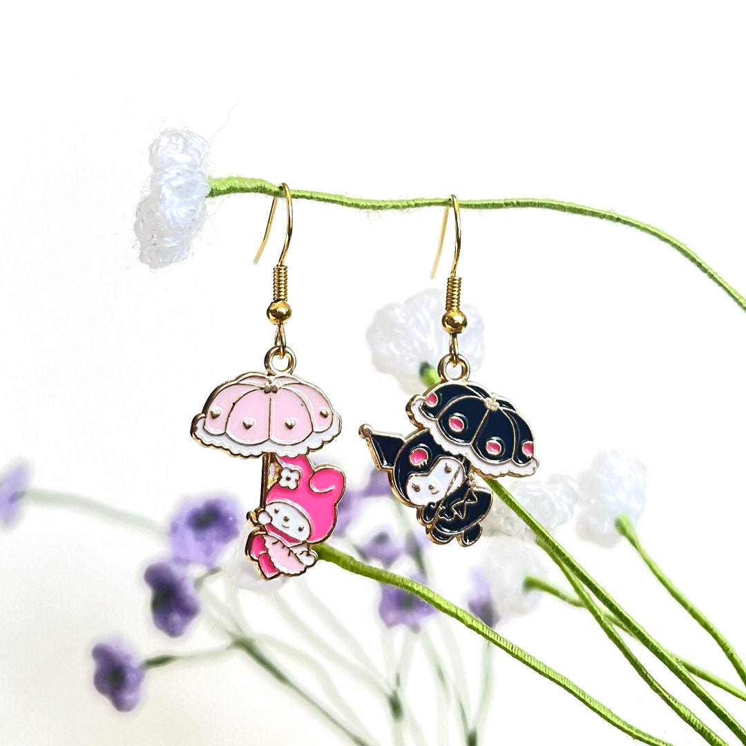 Melody & Kuromi Floating Umbrella Earrings - Etsy