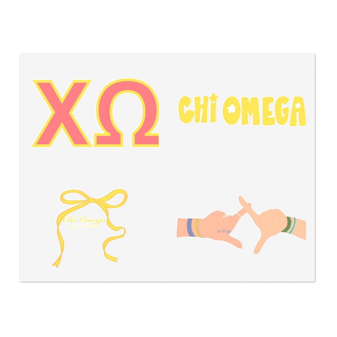 Chi Omega Sticker Sheets - Etsy
