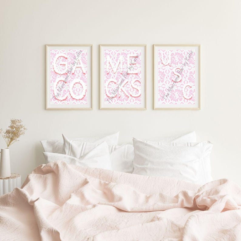 University of South Carolina Digital Prints Wall Decor Pink Floral ...