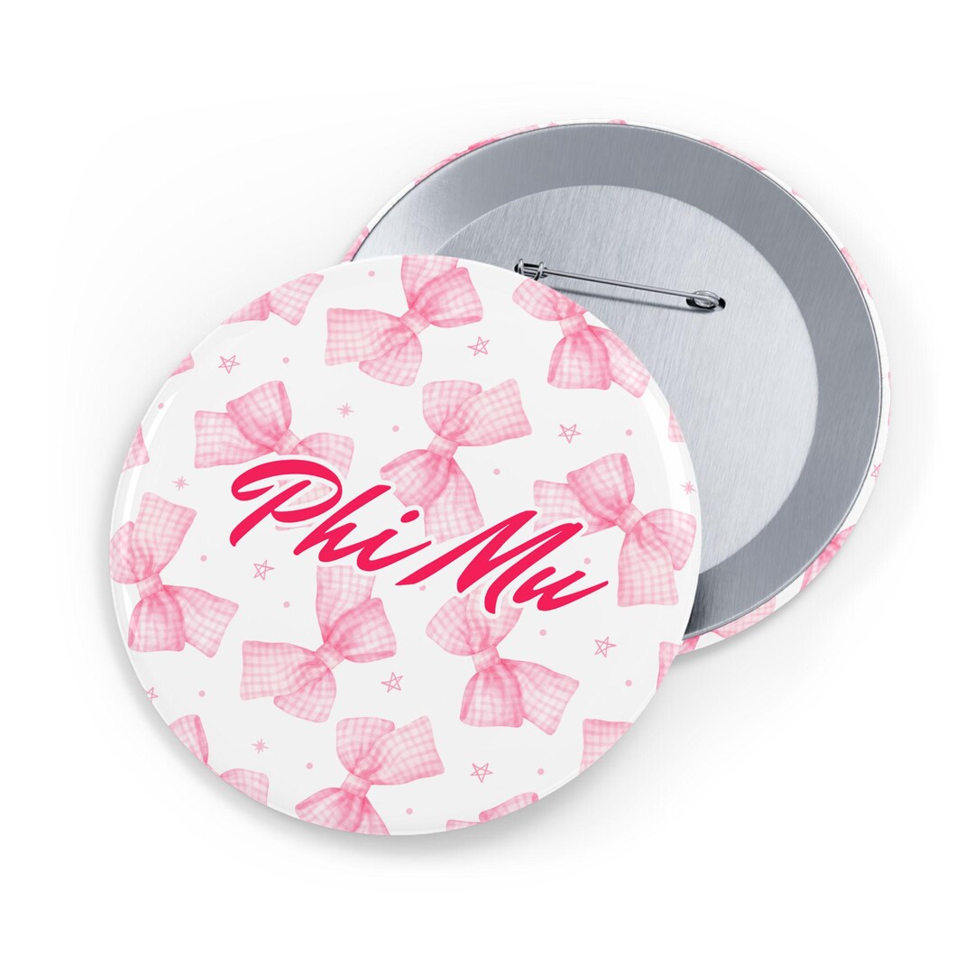 Phi Mu Sorority Pin: Greek Letters, Bid Day Gift - Etsy