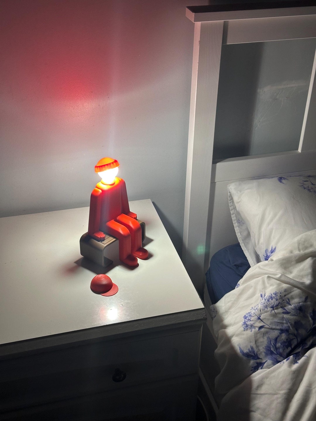 Bedside (LED) Light; Boy Sitting, Bench & Hats Included; Remote Colour ...