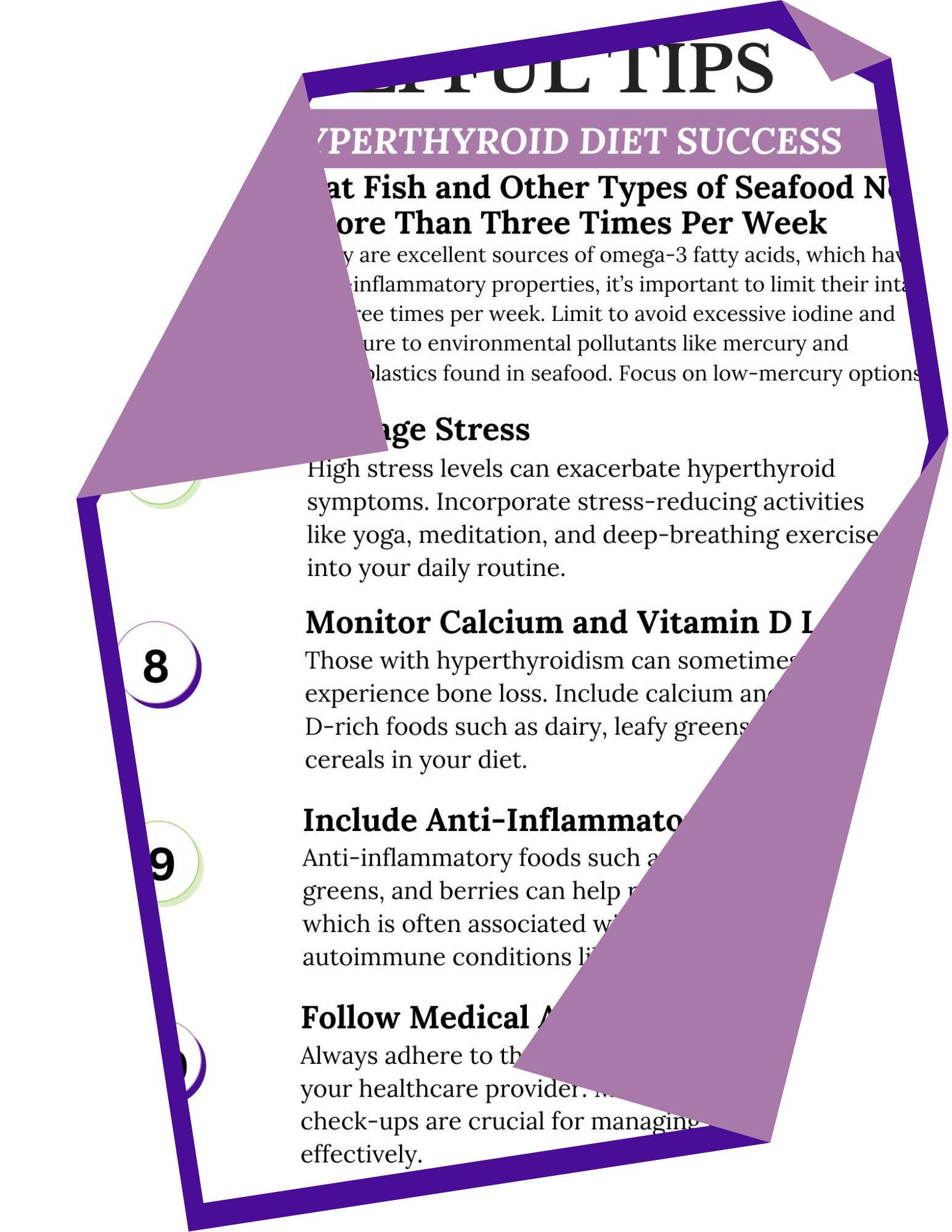 Vegan Hyperthyroid Food Chart Plant-based Thyroid Diet Guide Printable ...