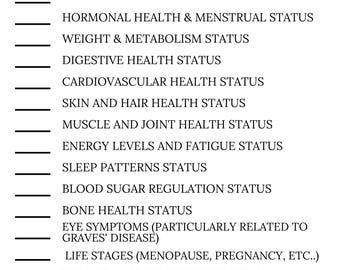 Hypothyroid Symptoms Checklist for Women | Thyroid Self-assessment PDF ...
