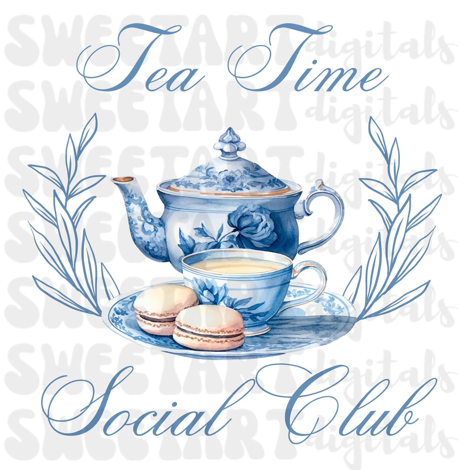Tea Time PNG, Social Club, Hot Tea, Girly, Preppy, Girls Club, Trendy ...
