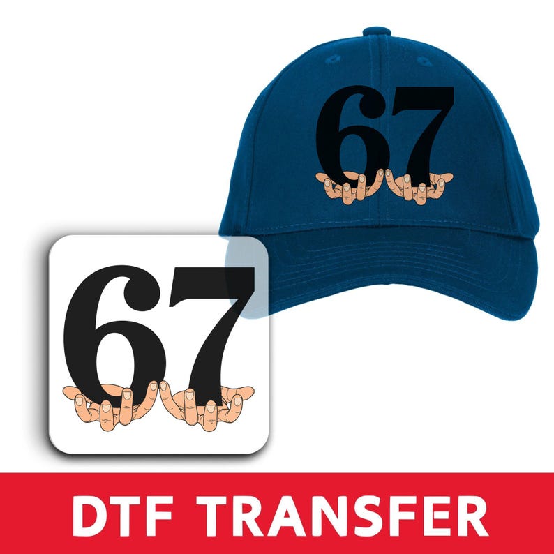 Six Seven 6 7 Hand DTF Transfer, Funny Meme, Six Seven Meme Ready to ...