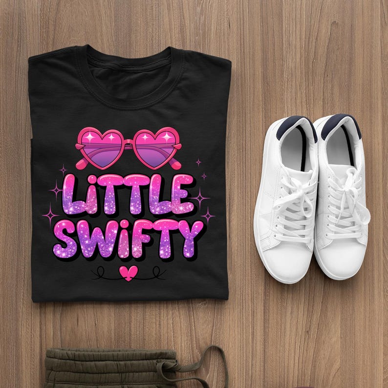 Little Swifty Glitter DTF Print, Ready to Press Iron On, Kids Pop Music ...