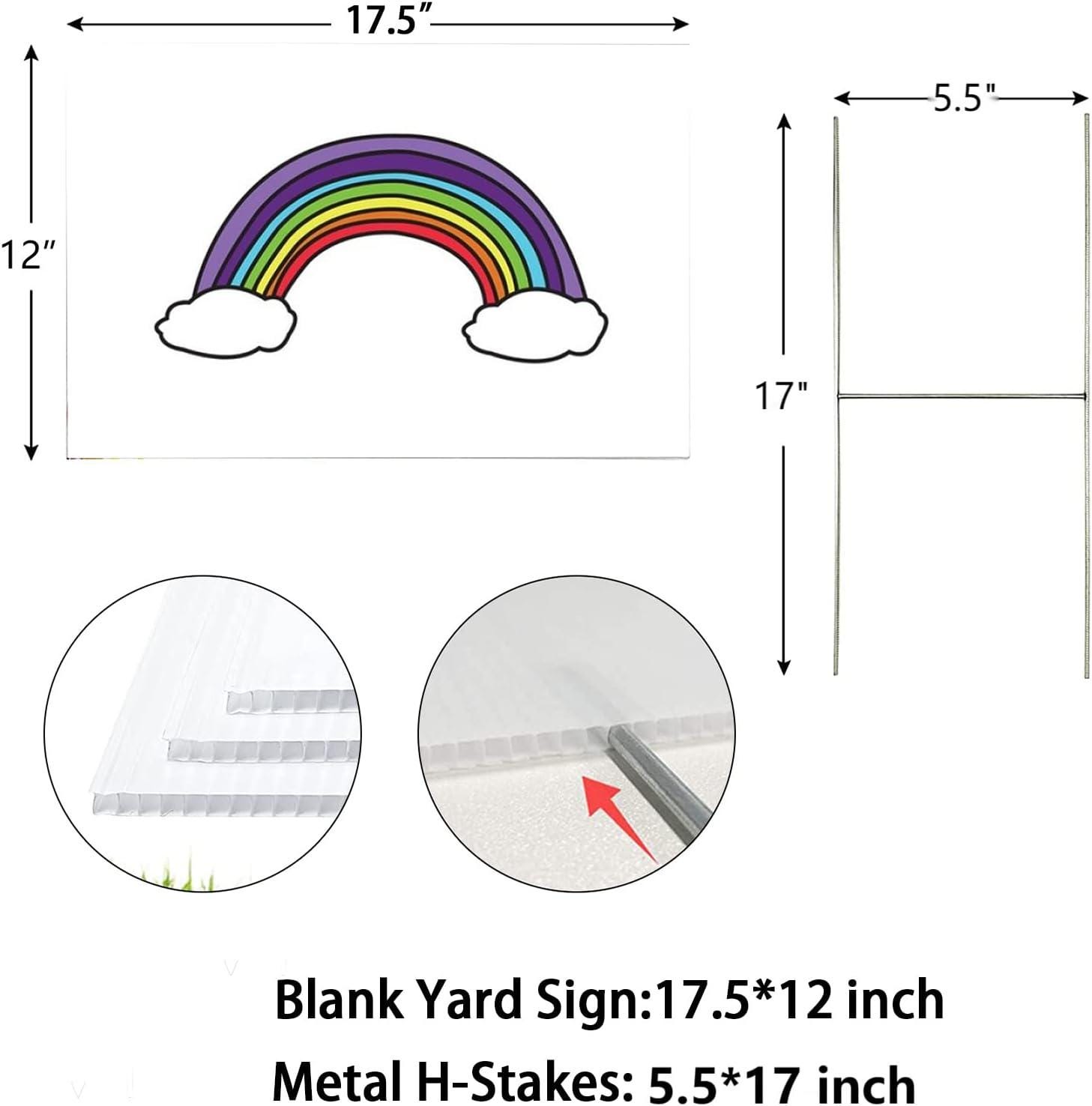 Harris Walz Sunflower 2024 Yard Sign, Harris Rainbow Yard Sign 2024 ...